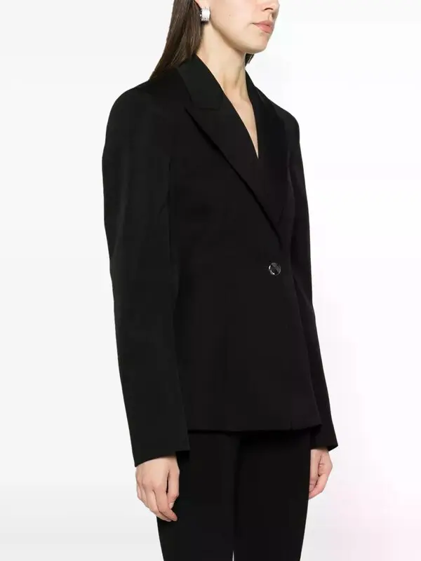 Attico Single-breasted Virgin Wool Blazer