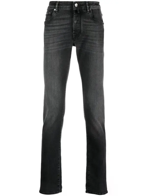 Jacob Cohen Mid-rise Slim-cut Jeans - Grey