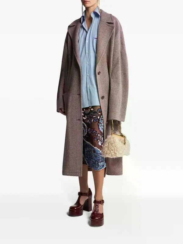 Etro Belted Wool Coat
