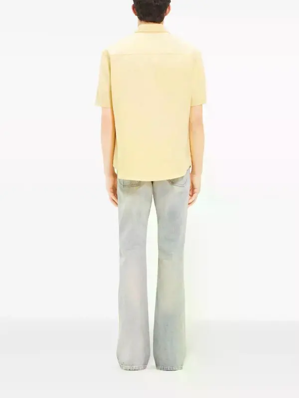 COURREGES Logo-appliqué Twill Shirt