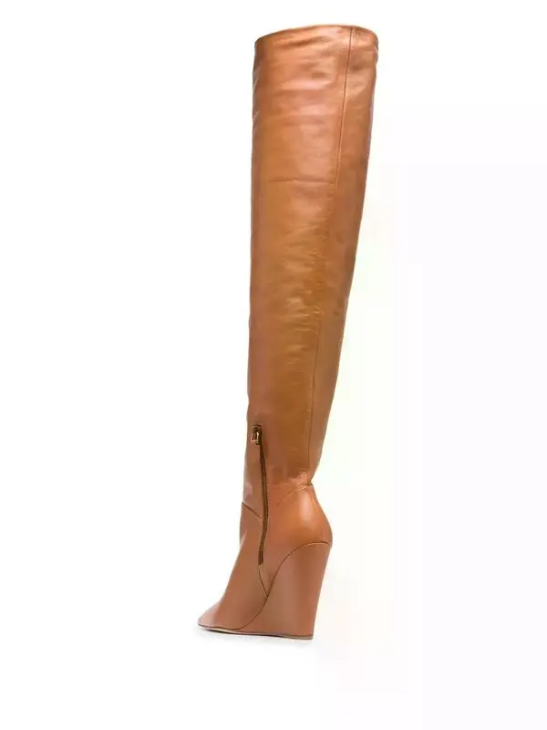 STUART WEITZMAN Pointed Leather Knee-high Boots