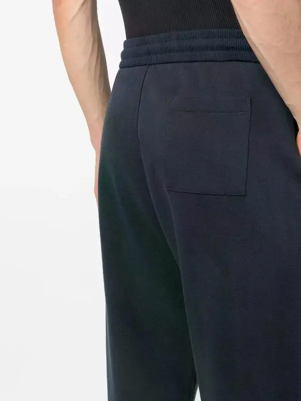 Giorgio Armani Drawstring Wool Track Pants - Blue