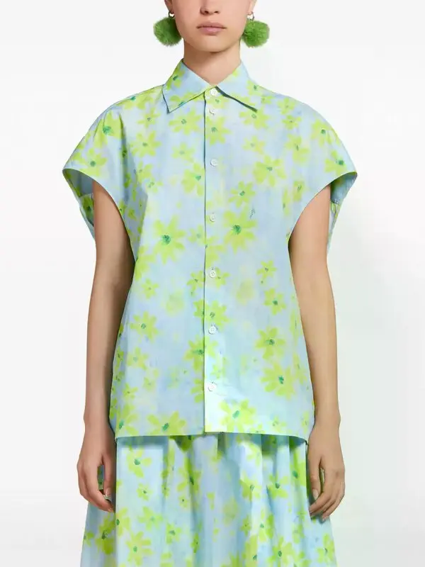 Marni Floral-print Cotton Shirt