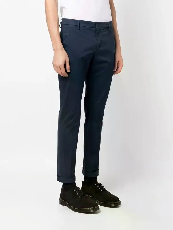 DONDUP Tapered-leg Cropped Chinos - Blue