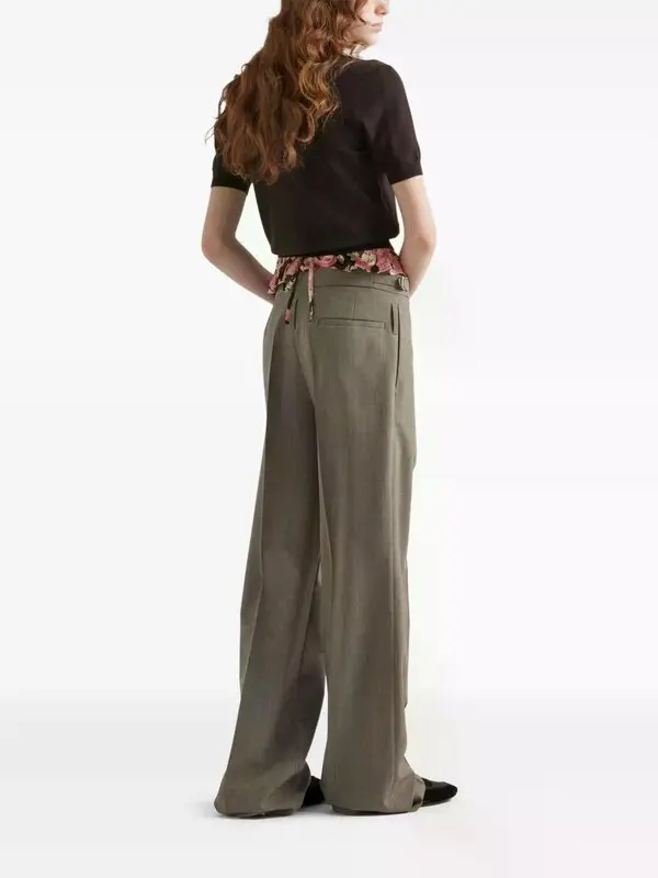 Prada Belted Trousers - Neutrals