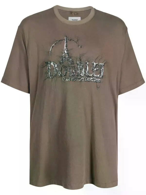 DOUBLET Logo-embroidery Cotton T-shirt