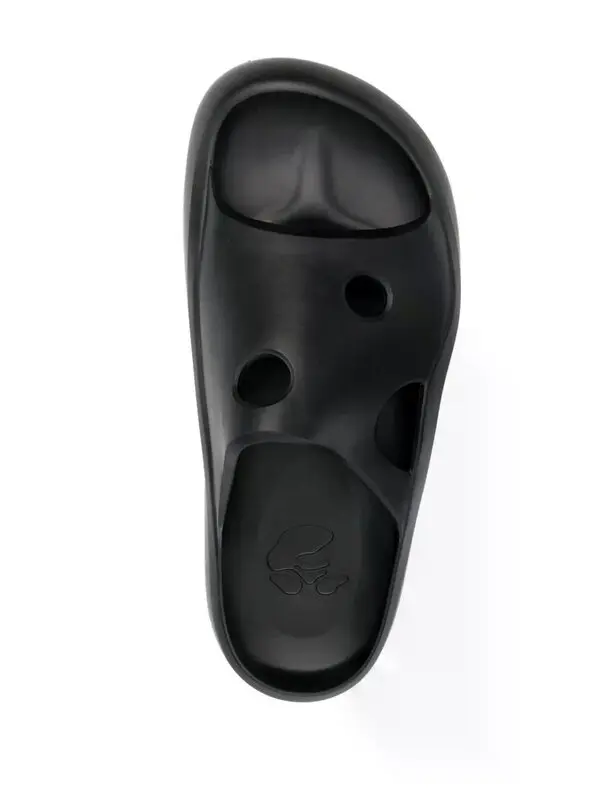 Off-White Hole-effect Rubber Slides - Black