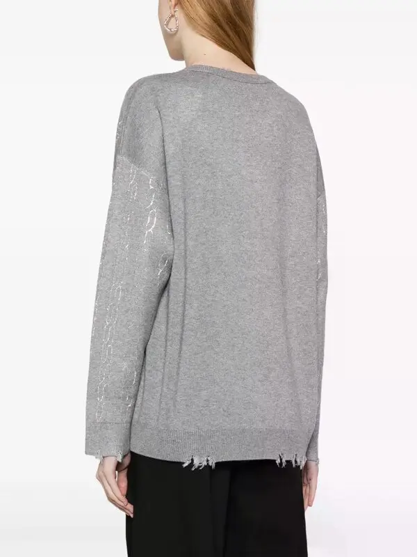 GROUND ZERO Graphic-print Distressed Jumper