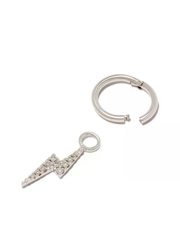 MARIA TASH 18kt White Gold Lightning Bolt Diamond Charm