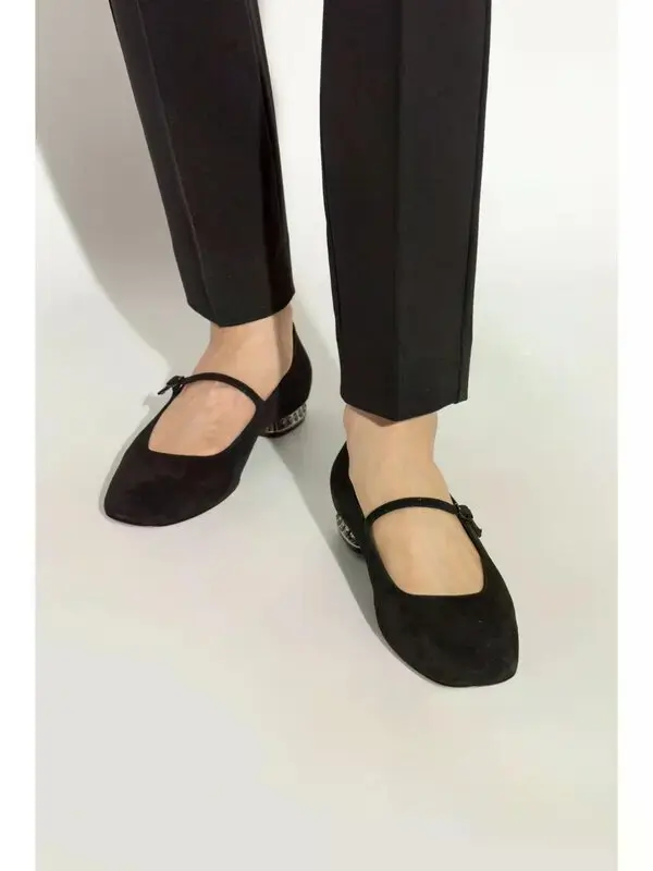 Casadei Buckle Strap Square Toe Pumps