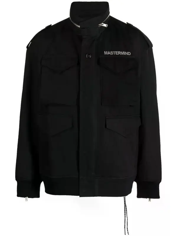 MASTERMIND WORLD Logo-print Zip-detail Jacket - Black