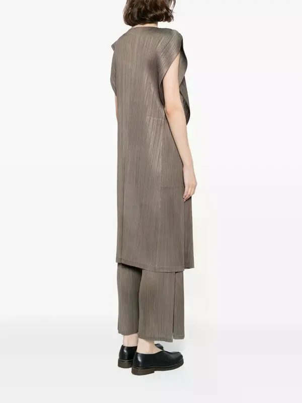 Issey Miyake Plissé Satin Cardigan