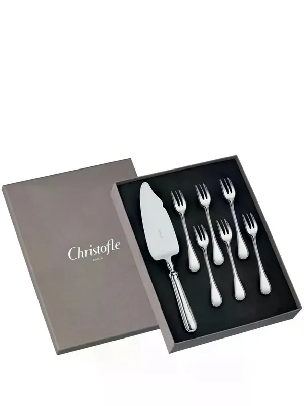 Christofle Albi Dessert Forks And Cake Server Set - Silver