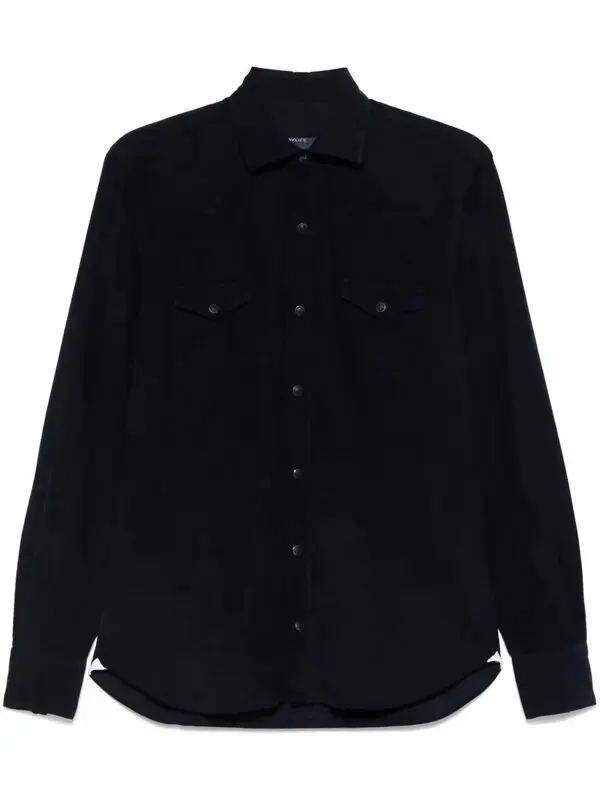 BARBA NAPOLI Corduroy Shirt - Blue