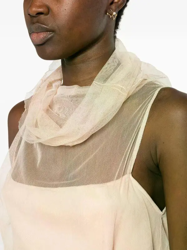 Fabiana Filippi Roll-neck Tulle Top - Pink