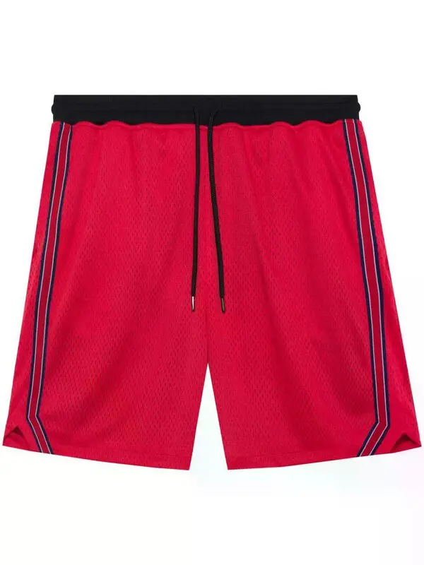 John Elliott Stripe-detail Mesh Shorts - Red