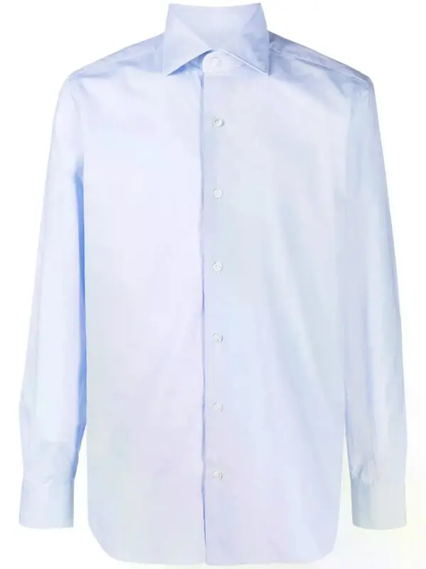 BARBA NAPOLI Spread-collar Cotton Shirt