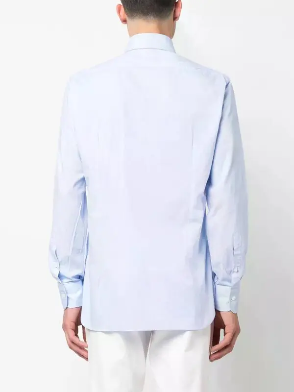 BARBA NAPOLI Spread-collar Cotton Shirt