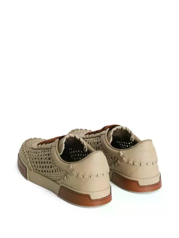 Dolce & Gabbana Mesh-panelling Leather Sneakers