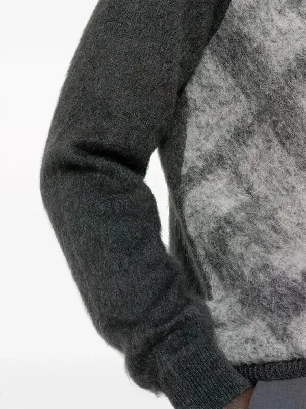 Fendi Ff-motif Knitted Jumper - Grey