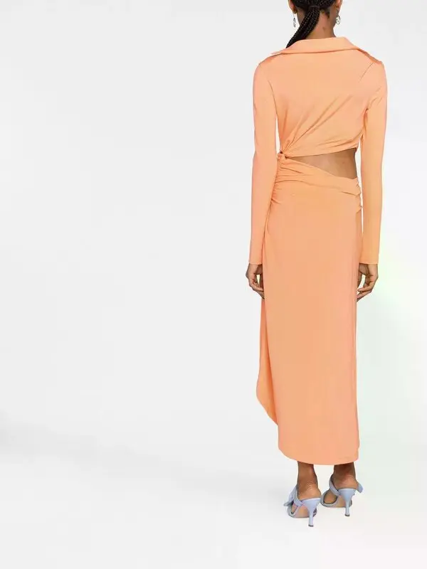 Off-White Cut-out Draped Dress