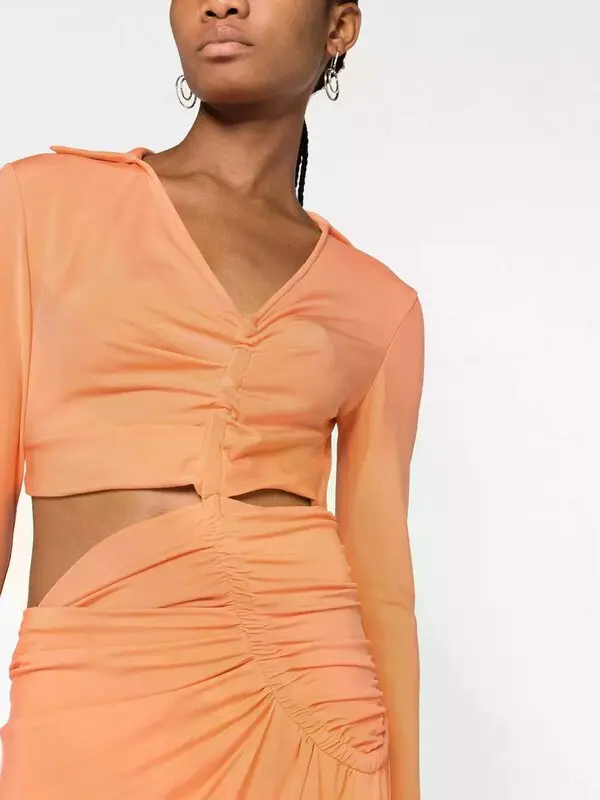 Off-White Cut-out Draped Dress