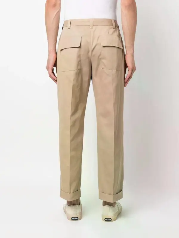 PT TORINO Pressed-crease Chino Trousers - Neutrals