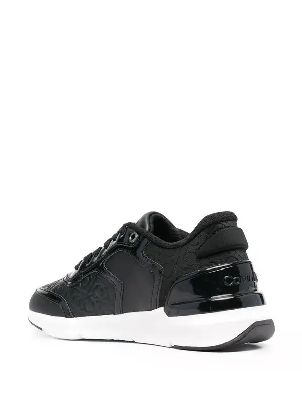 Calvin Klein Leather Monogram-pattern Sneakers