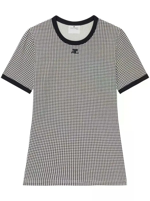 COURREGES Contrasting-trim Cotton T-shirt