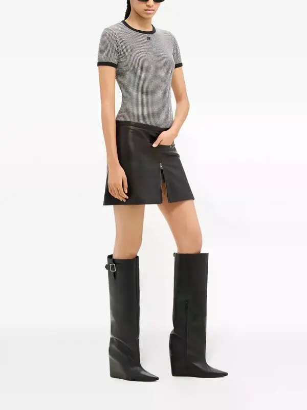 COURREGES Contrasting-trim Cotton T-shirt