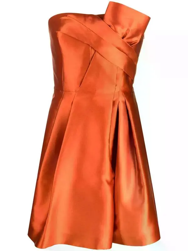 Alberta Ferretti Satin Finish Short Dress