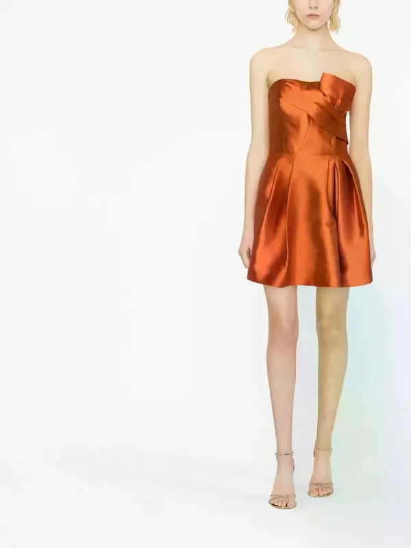 Alberta Ferretti Satin Finish Short Dress
