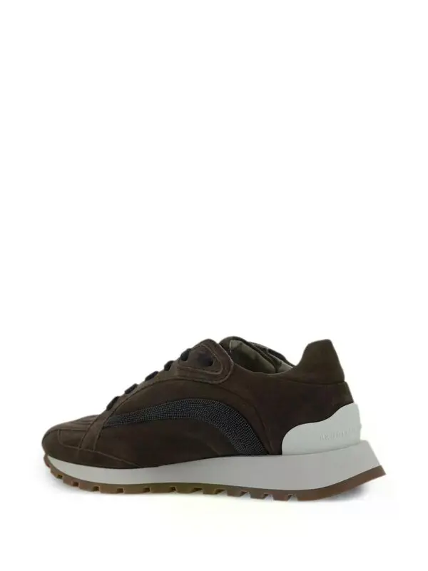 Brunello Cucinelli Monili-chain Leather Sneakers