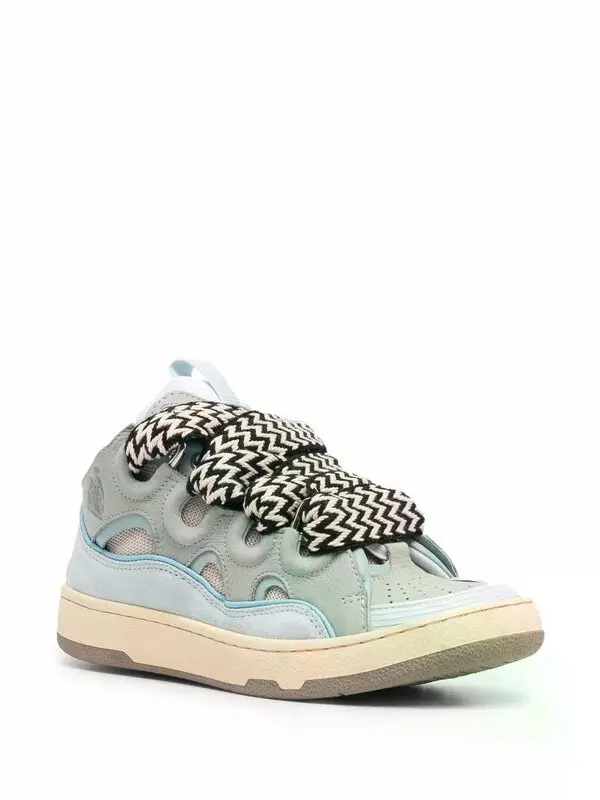 LANVIN Curb Lace-up Sneakers - Blue