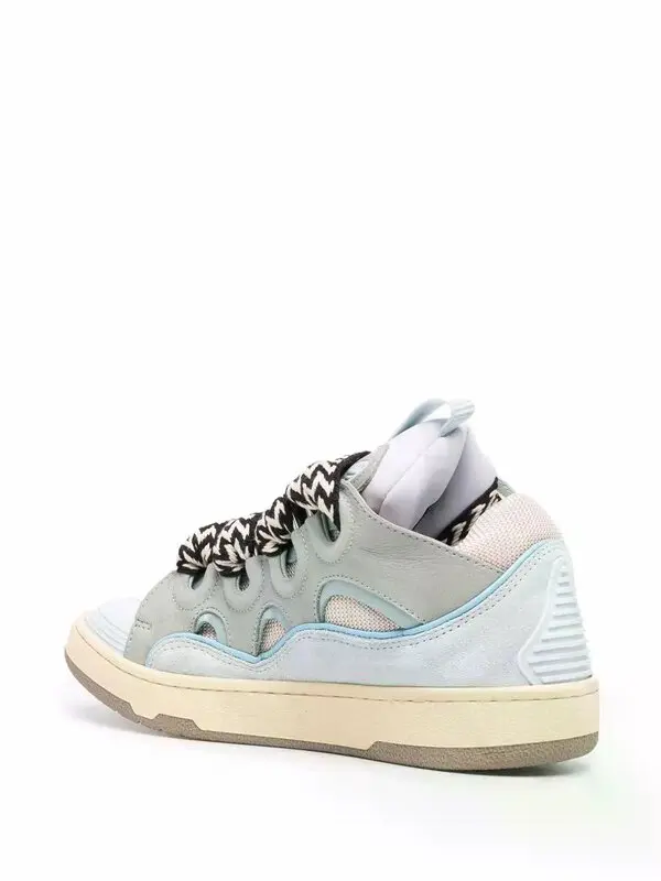 LANVIN Curb Lace-up Sneakers - Blue