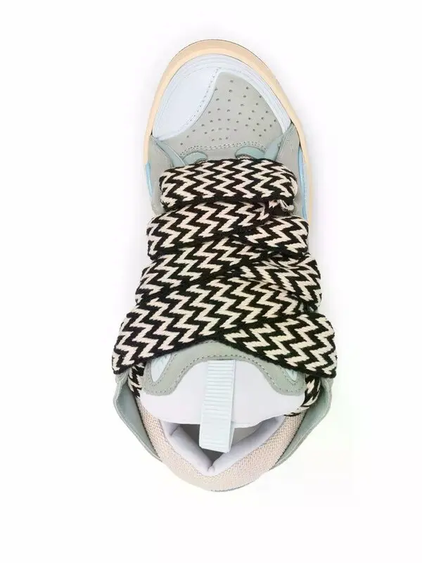 LANVIN Curb Lace-up Sneakers - Blue