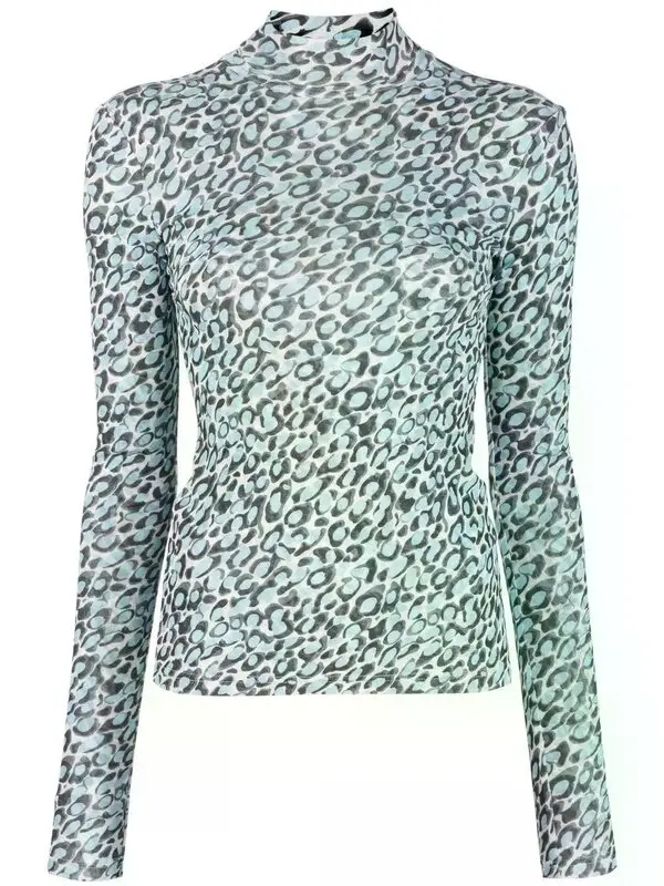 Nanushka Patterned Top With Cut-out Detail