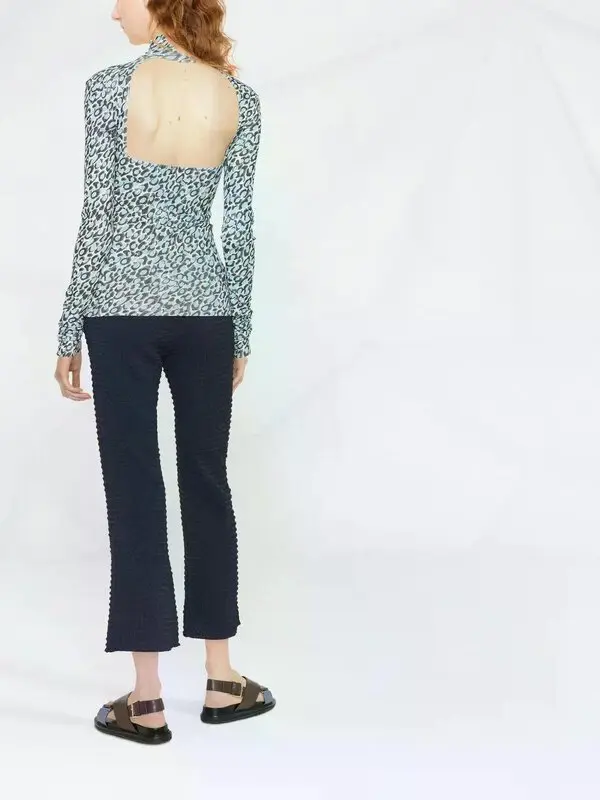 Nanushka Patterned Top With Cut-out Detail