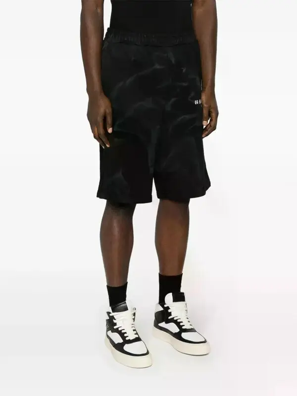 44 LABEL GROUP Logo-print Faded-effect Shorts