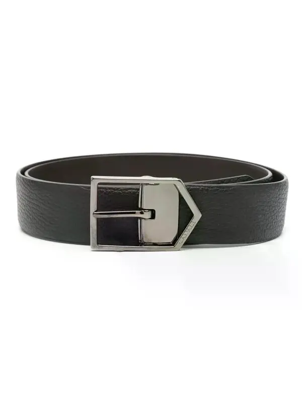 Canali Tumbled Leather Belt - Brown