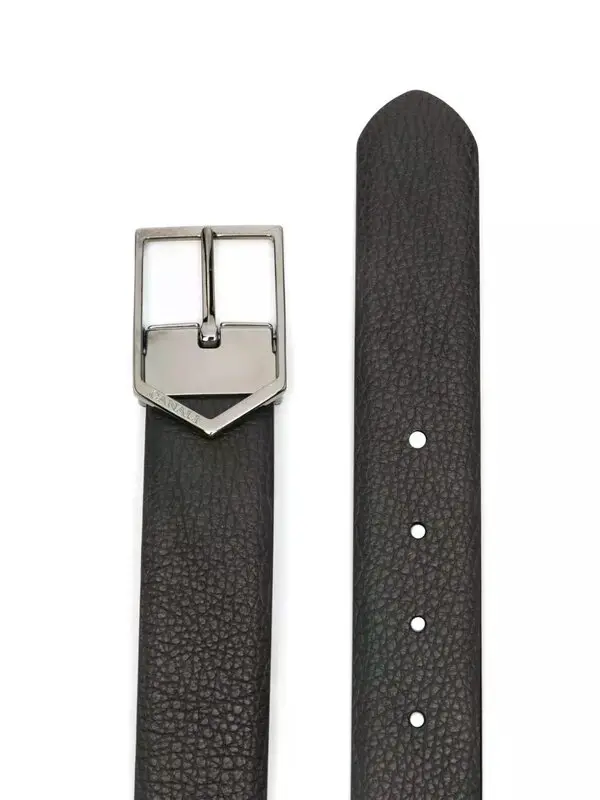 Canali Tumbled Leather Belt - Brown