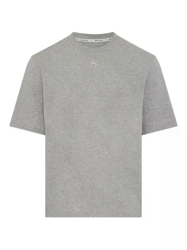 MARINE SERRE Moon-logo Jersey T-shirt - Grey