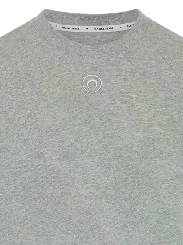 MARINE SERRE Moon-logo Jersey T-shirt - Grey