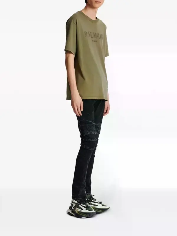 Balmain Logo-embroidered Cotton T-shirt