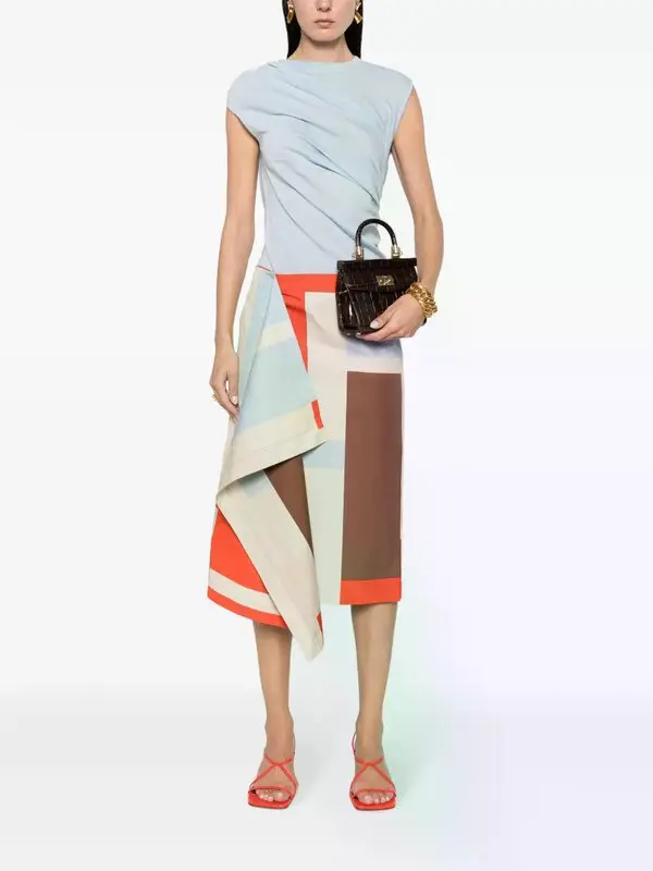 Fendi Ff Puzzle-print Midi Skirt