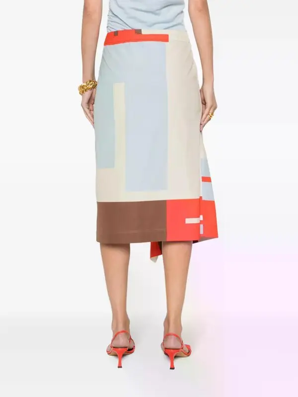 Fendi Ff Puzzle-print Midi Skirt