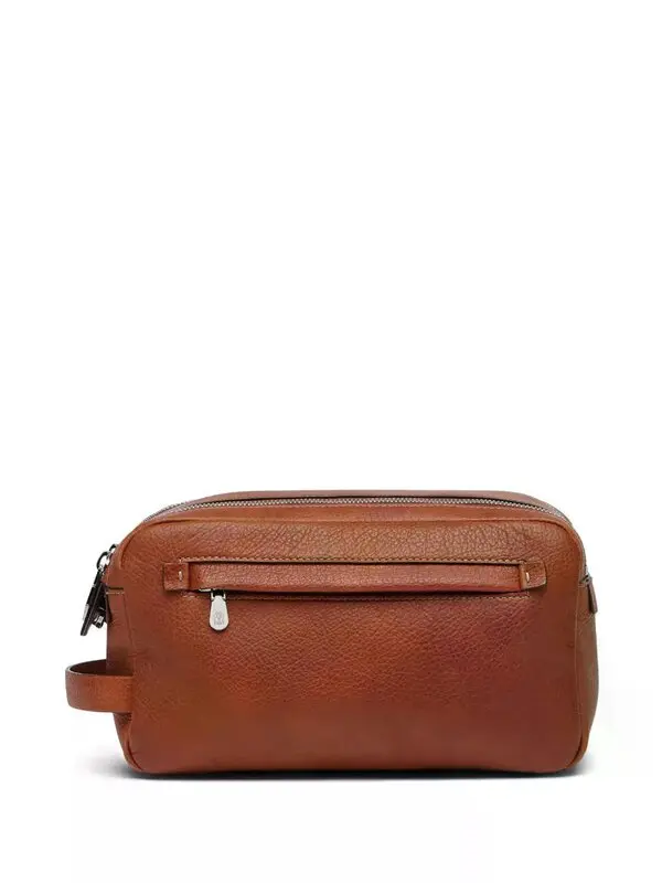 Brunello Cucinelli Grained-leather Wash Bag