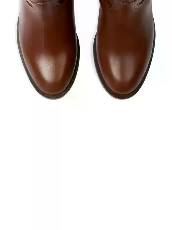 SCAROSSO Lauren Knee-high Leather Boots - Brown