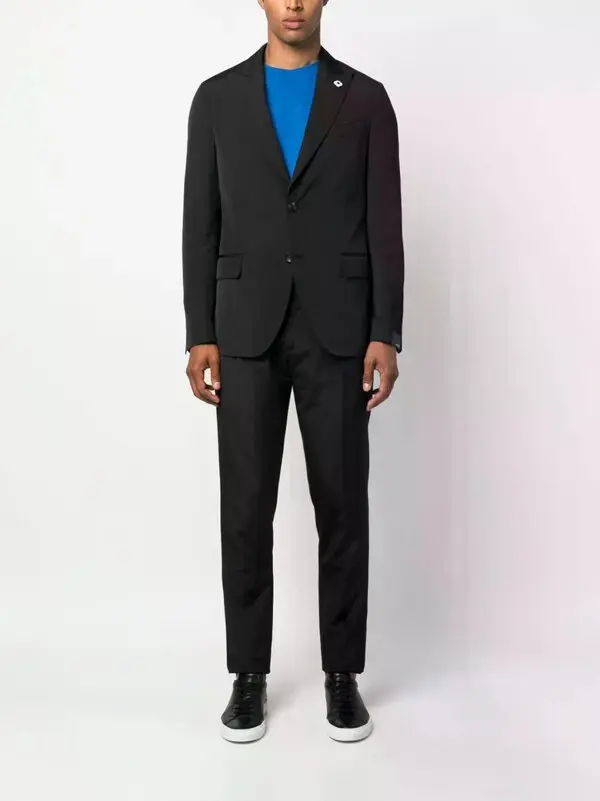 LARDINI Single-breasted Suit - Black