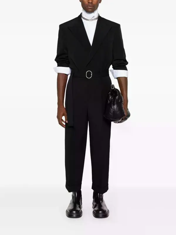 JIL SANDER Straight-leg Belted Wool Trousers